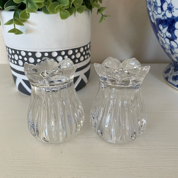 Gorham | Dining | Gorham Crystal Lotus Salt Pepper Set Clear Cut 2 34 ...